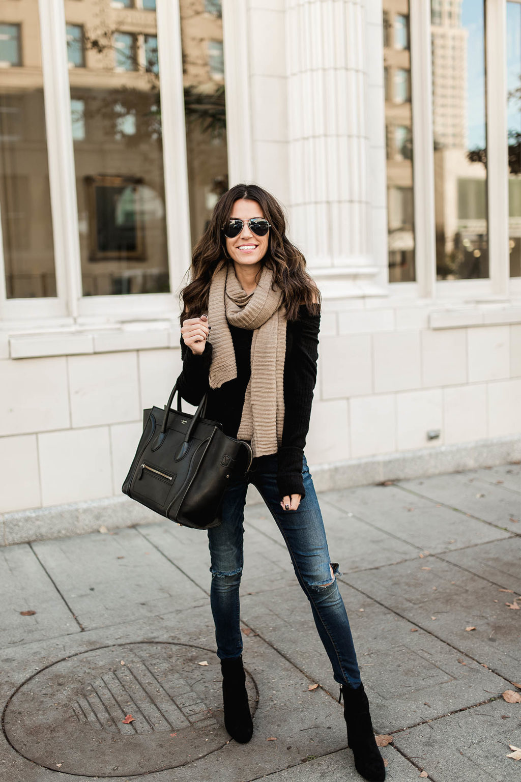 3 Ways to Style Your Off-the-Shoulder Sweater | Hello Fashion